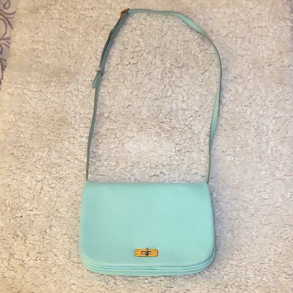 J. Crew | Bags | J Crew Mint Green Leather Cross Body Bag | Poshmark